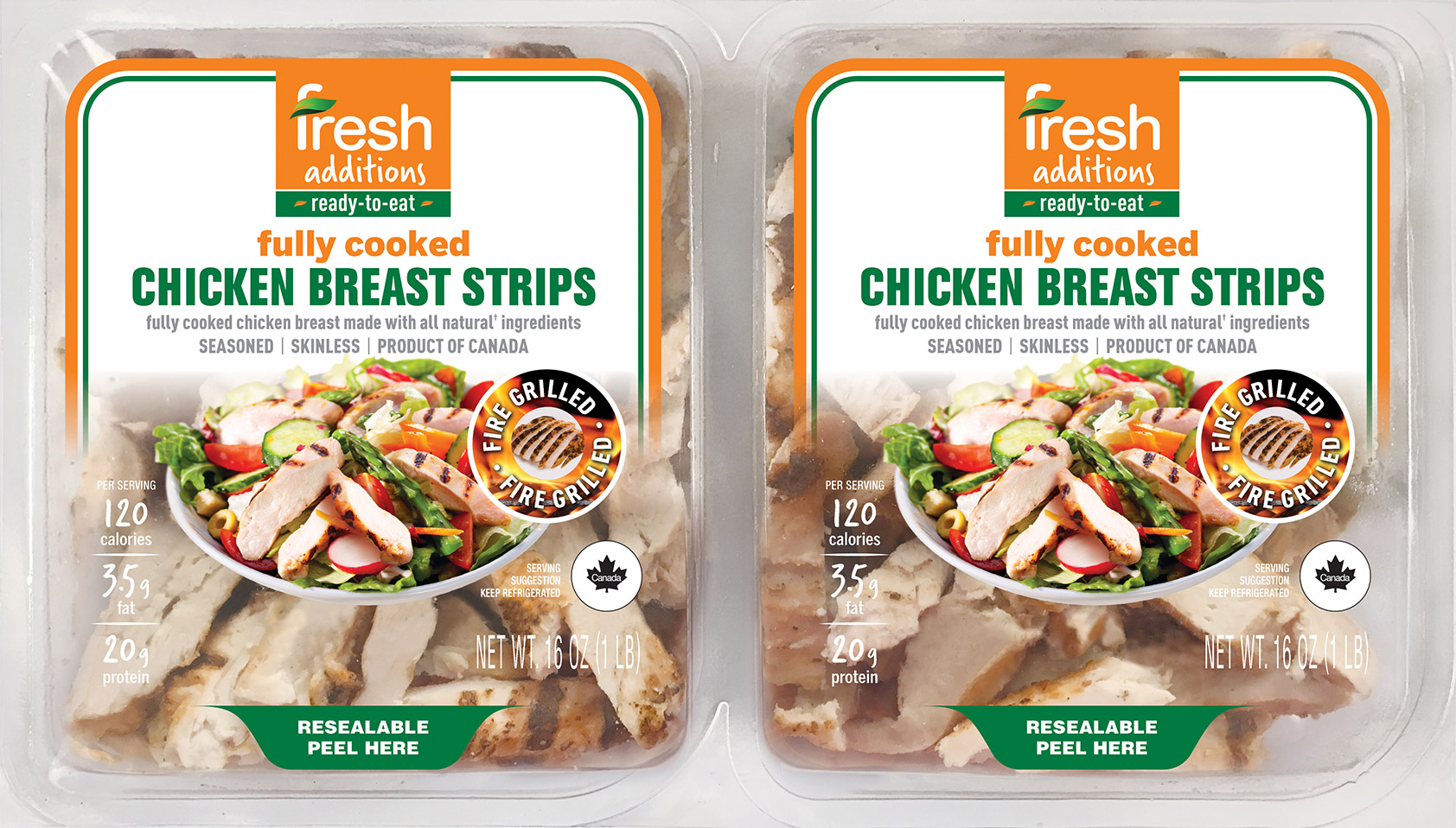 Chicken strips saddle pack - ready for any meal addition - Fresh Additions